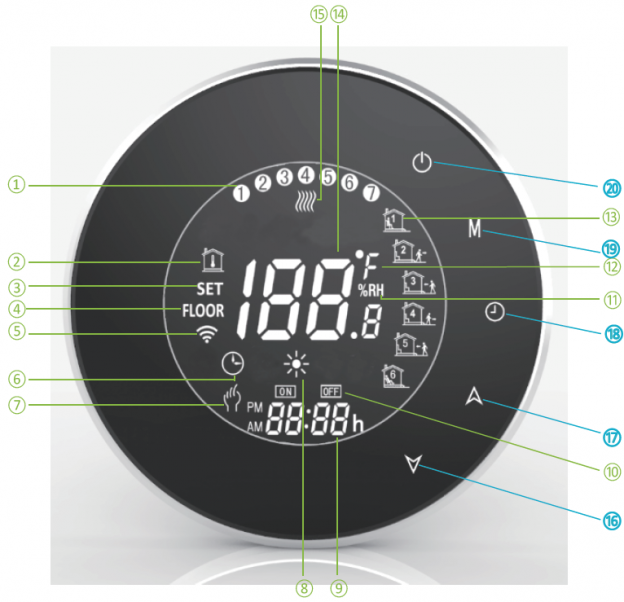 Decdeal termostato WiFi BHT-6000-GC e BHT-8000-GC manuale