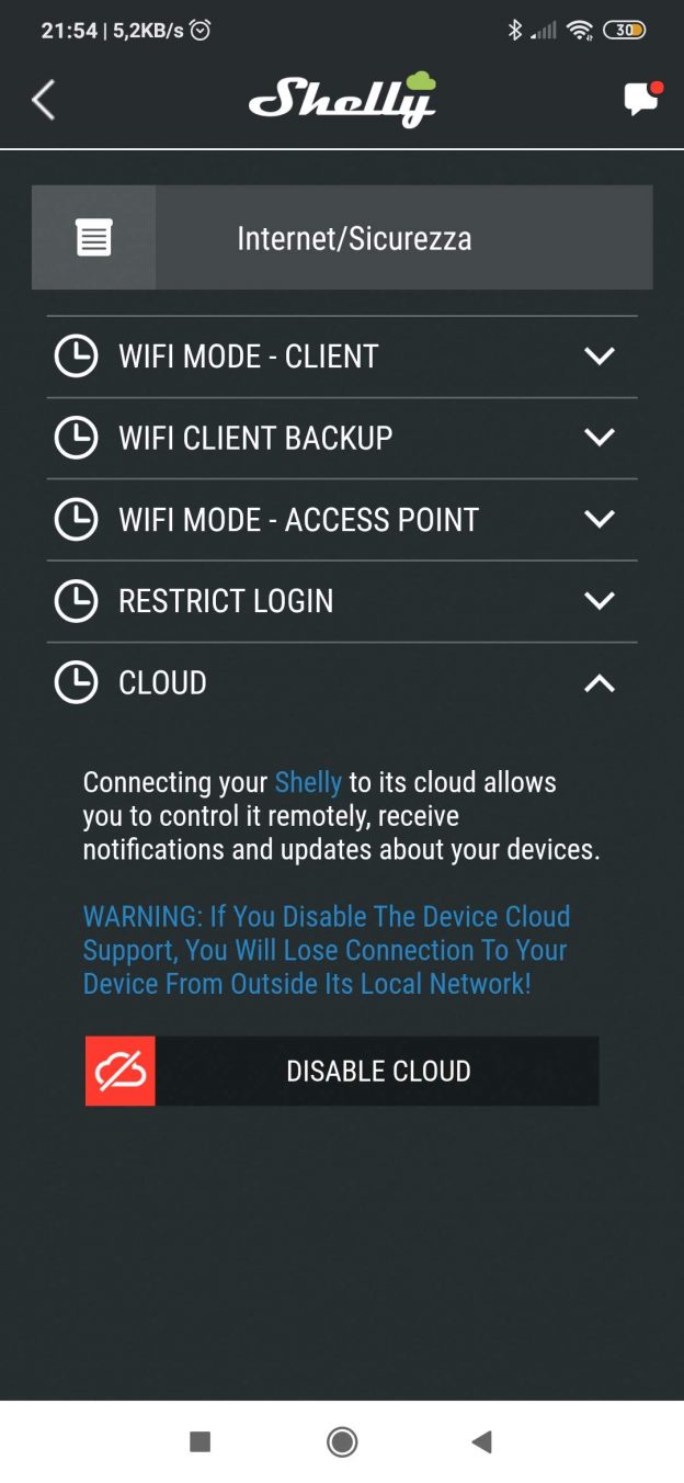 Shelly Cloud App: guida completa in italiano per dispositivi Shelly
