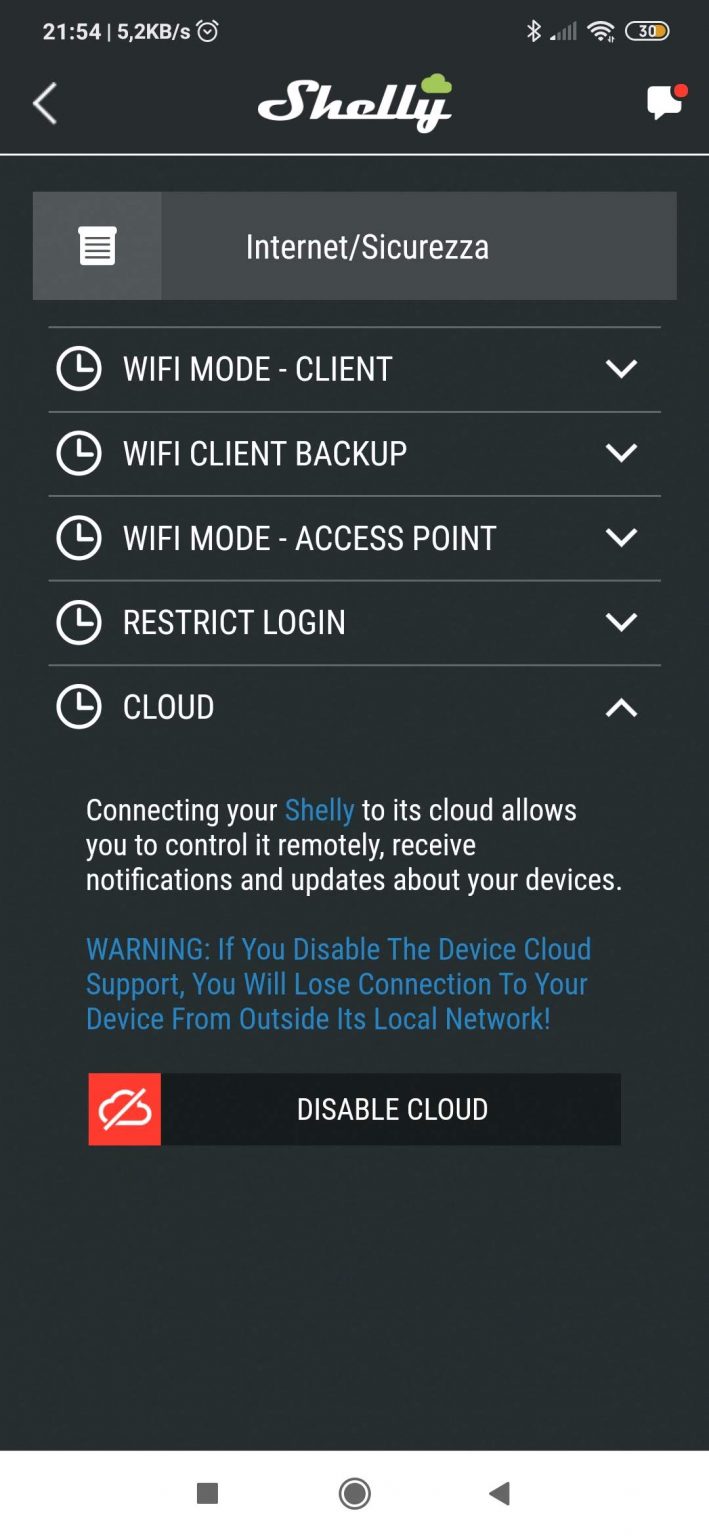 Shelly Cloud App: guida completa in italiano per dispositivi Shelly