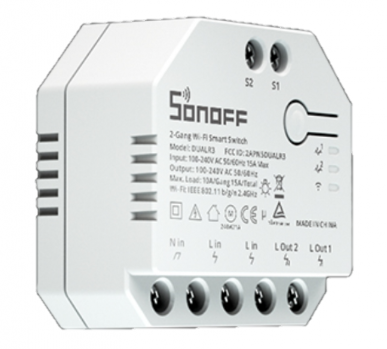 Sonoff Dual R3: interruttore WiFi a due canali
