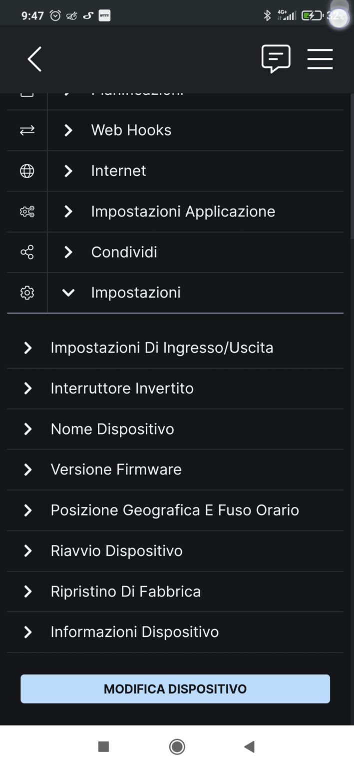 Shelly Cloud Control API: usare IFTTT con Webhooks