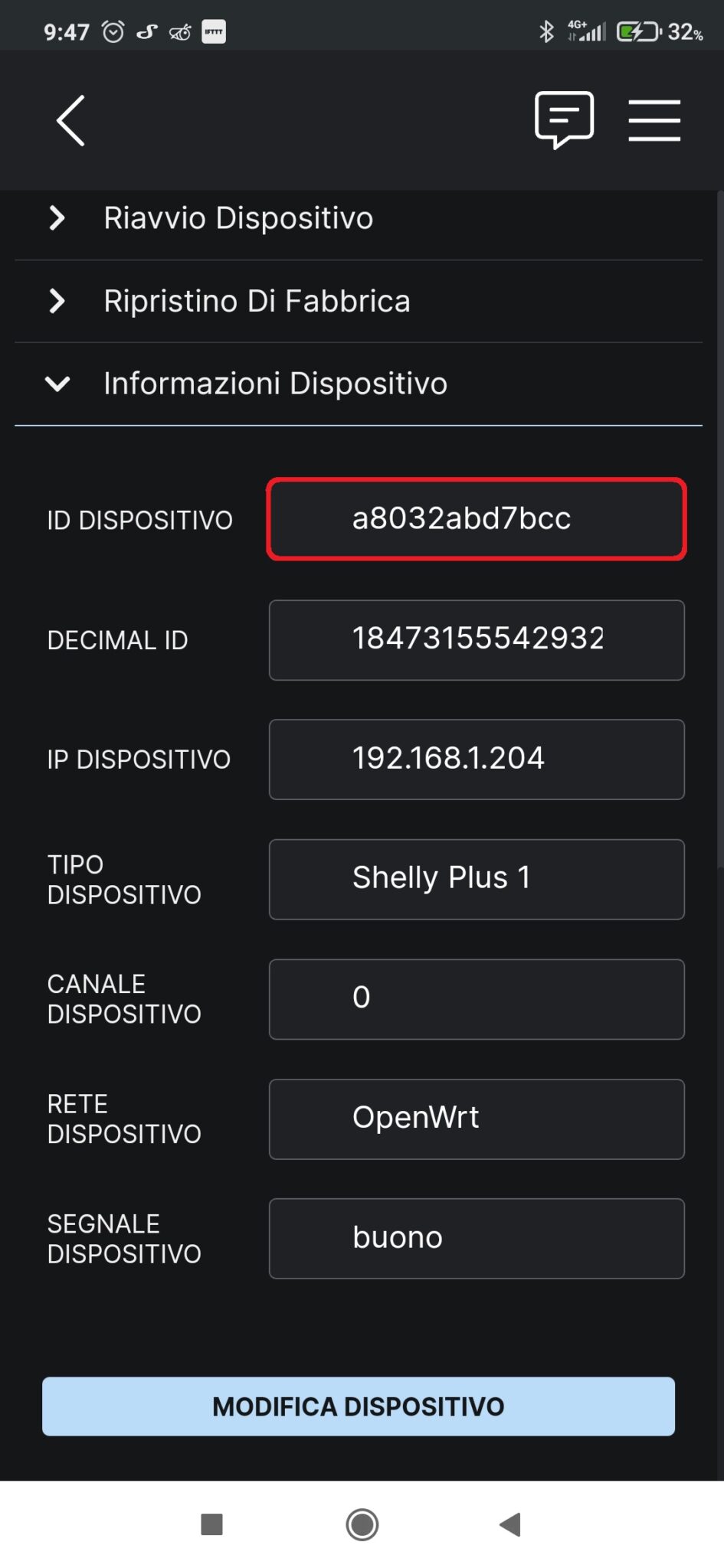 Shelly Cloud Control API: usare IFTTT con Webhooks